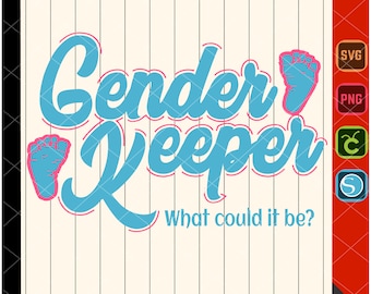 Keeper of the Gender Svg for Shirts Cut File Gender Reveal Party Svg - Etsy