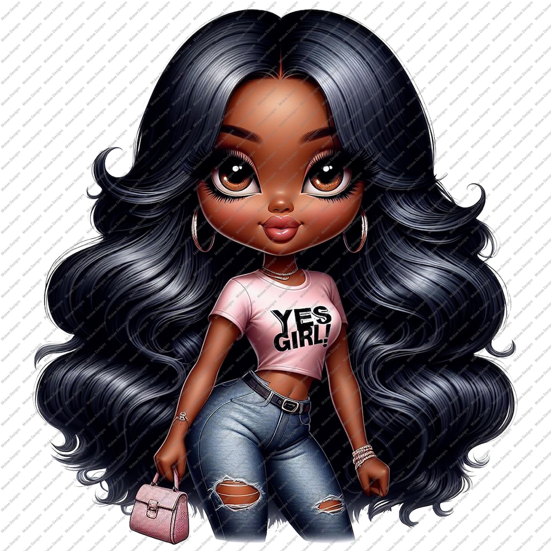 Baddie, Clip Art, Tumbler Wrap, Cricut, Silhouette, DTF, High ...