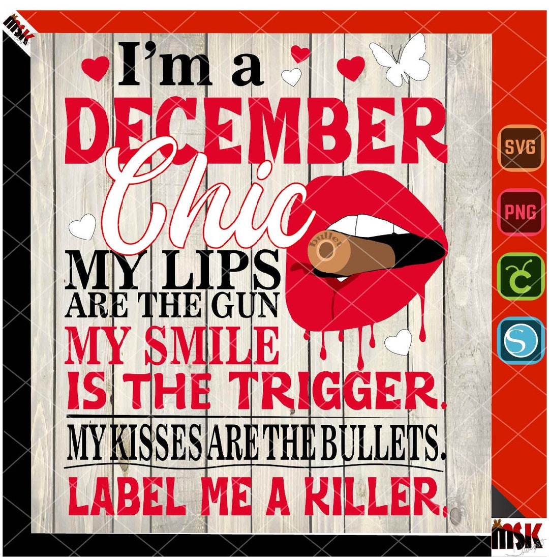 December Chic, Bullet, Birthday, Svg, Png - Etsy