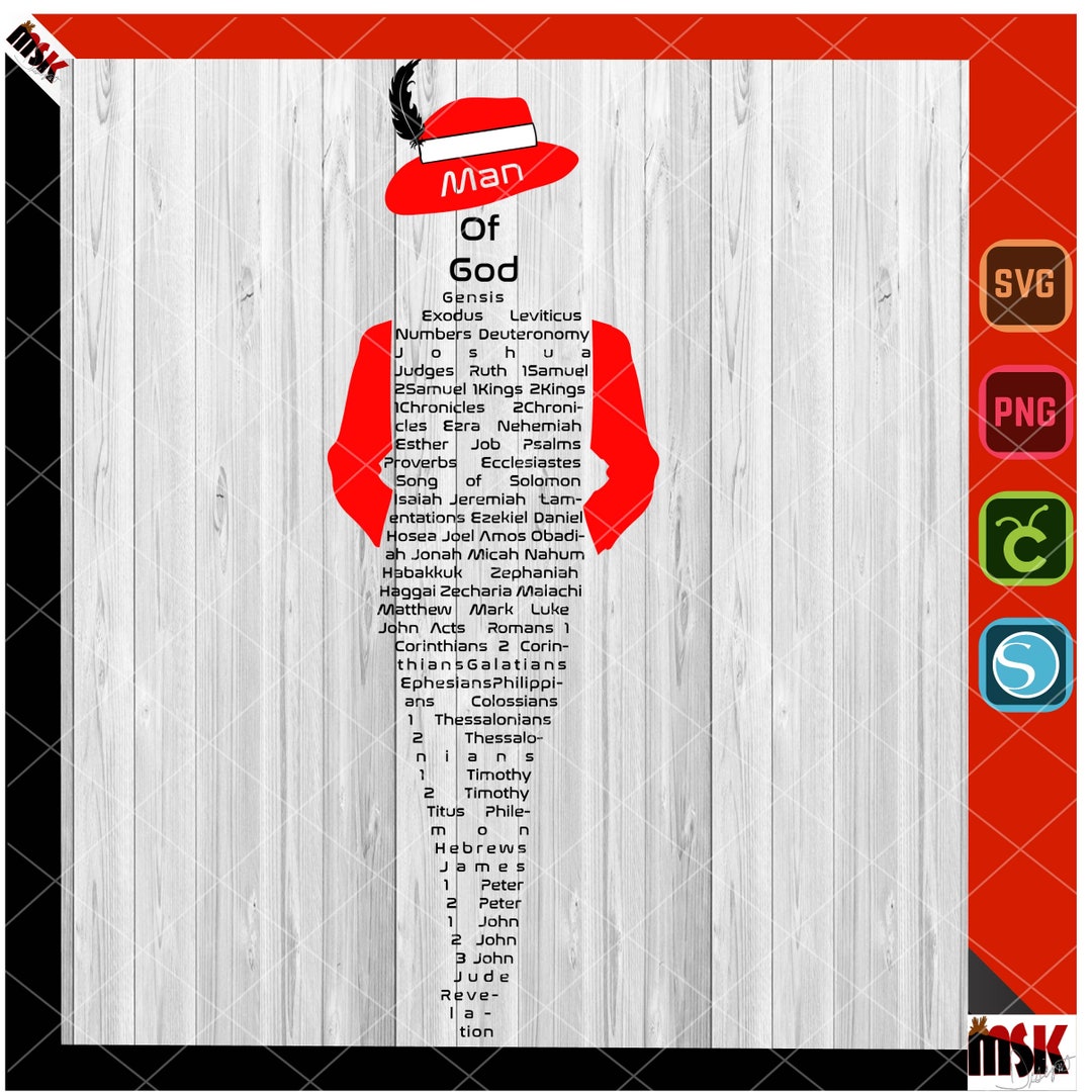 Man of God, Svg, Png, Sublimation, Spiritual, Biblical,bible, Wordart ...