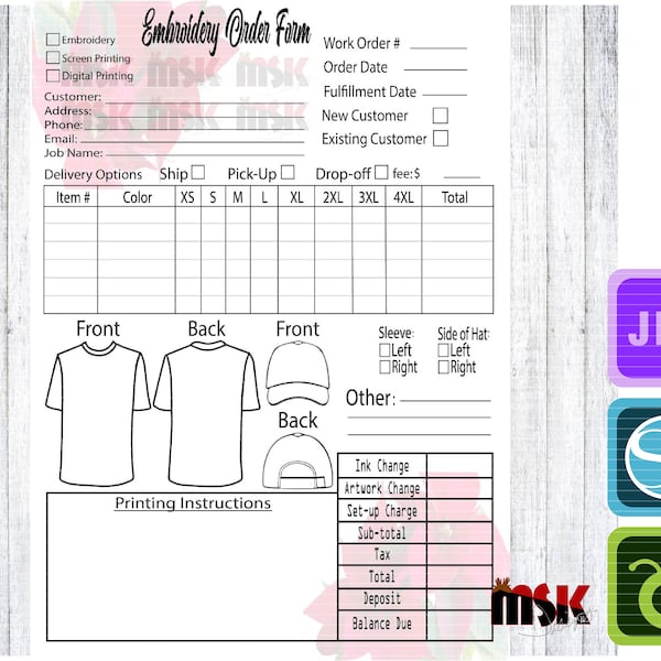 Custom Order Form - Etsy