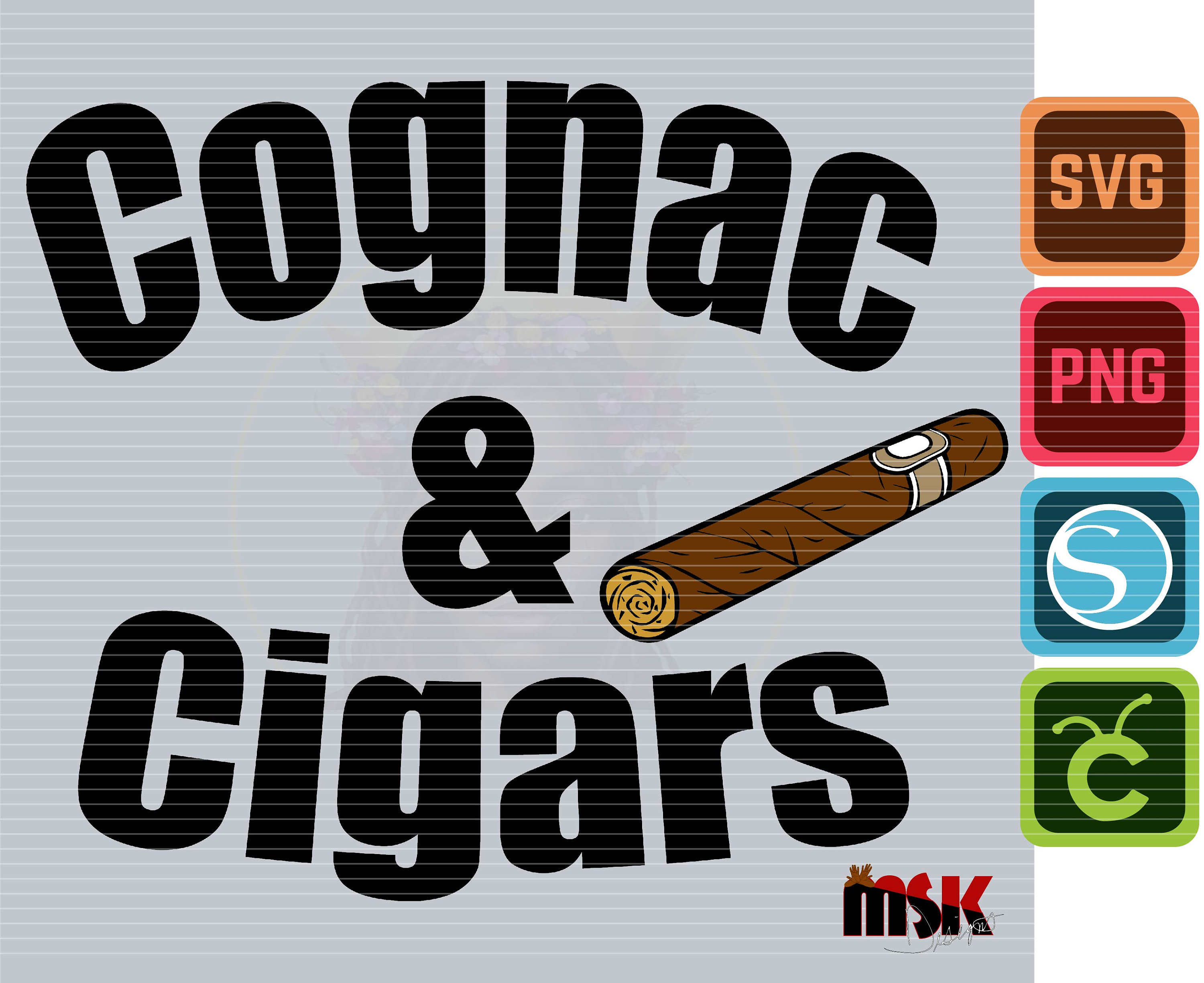 Cognac and Cigars Svg Png - Etsy
