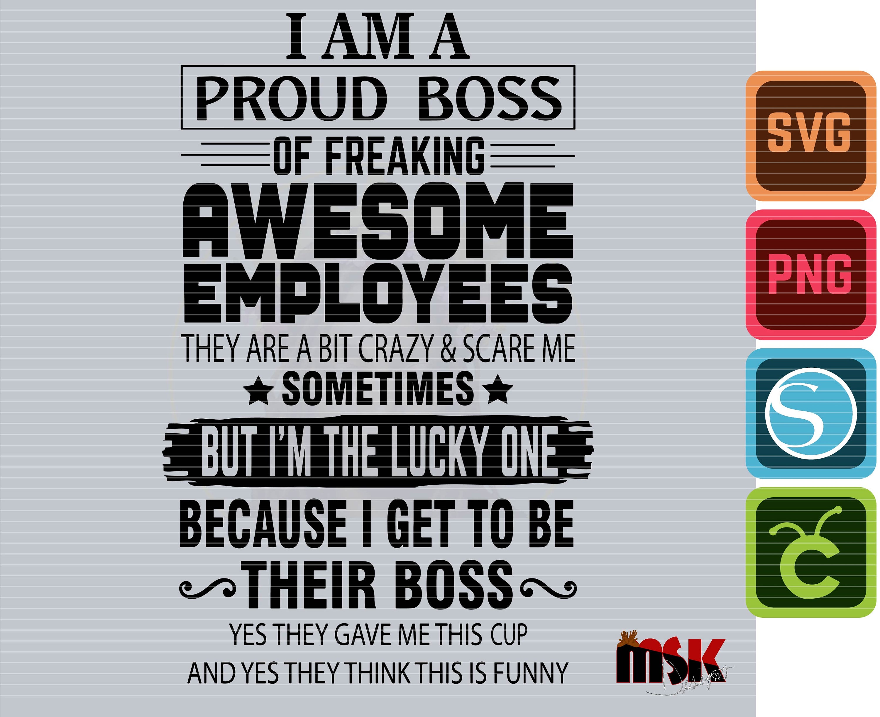 Proud Boss Svg Png Sublimation Vinyl Cup Version - Etsy