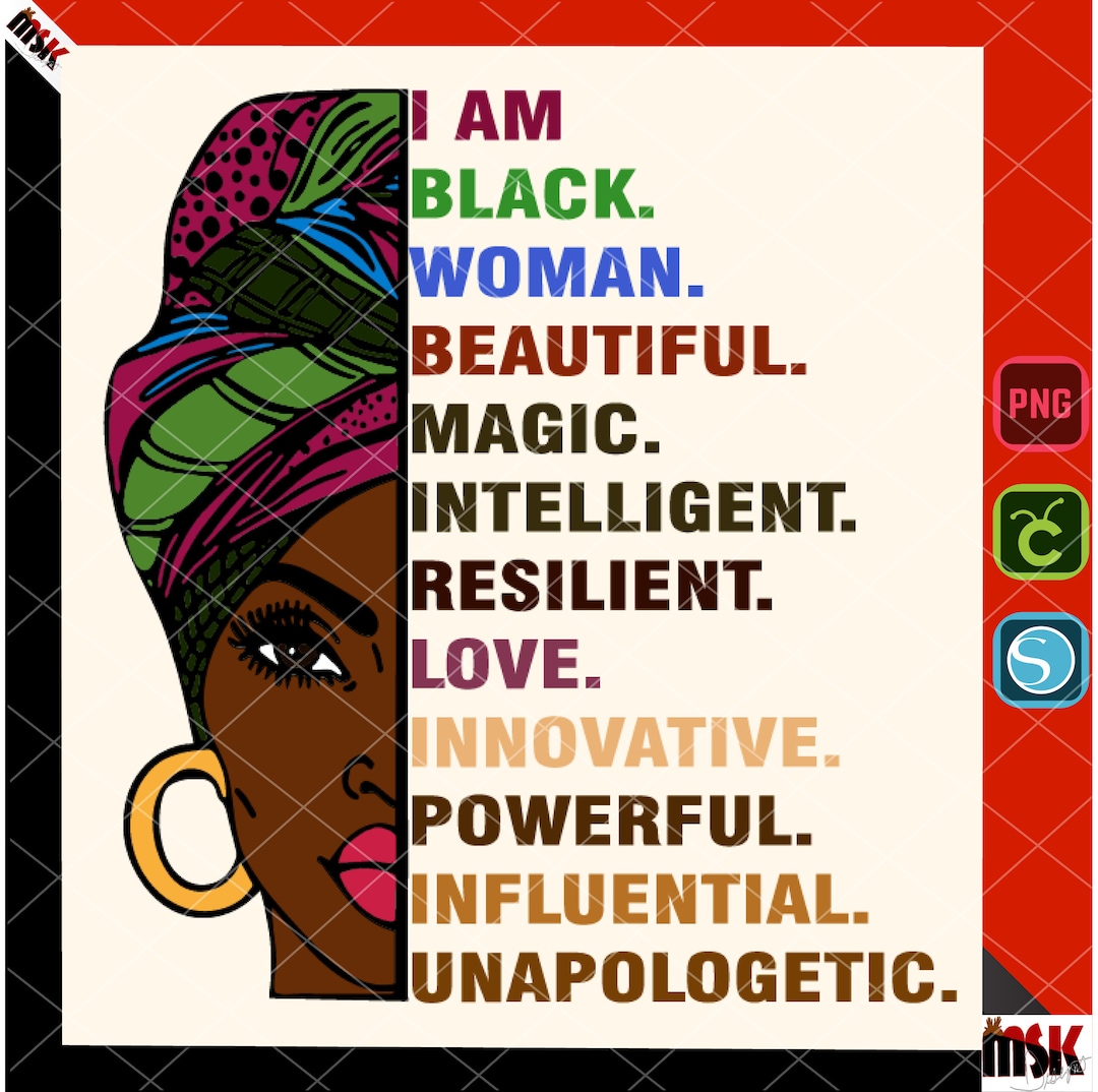 I Am Black Woman,svg, Png, Cut File, African American - Etsy