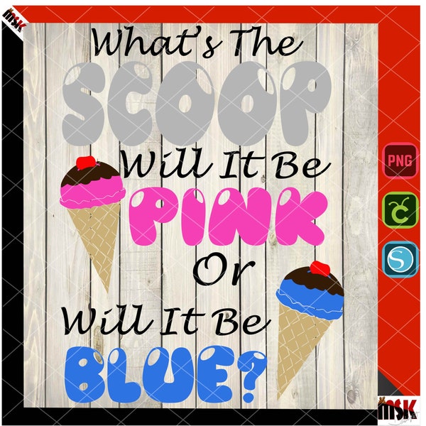 Whats the Scoop Gender Reveal - Etsy