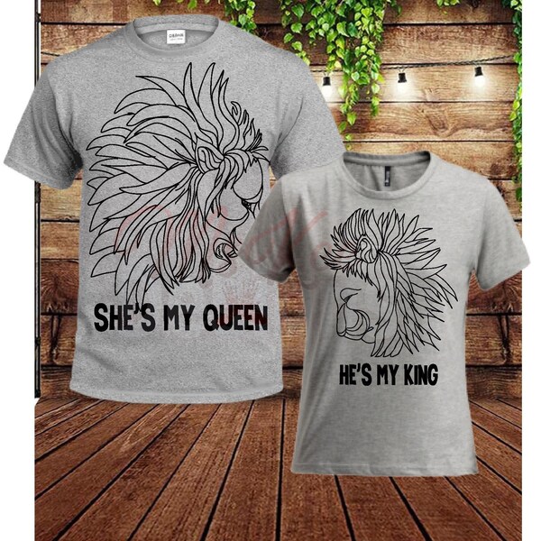 He's my king she's my queen svg - Etsy Österreich