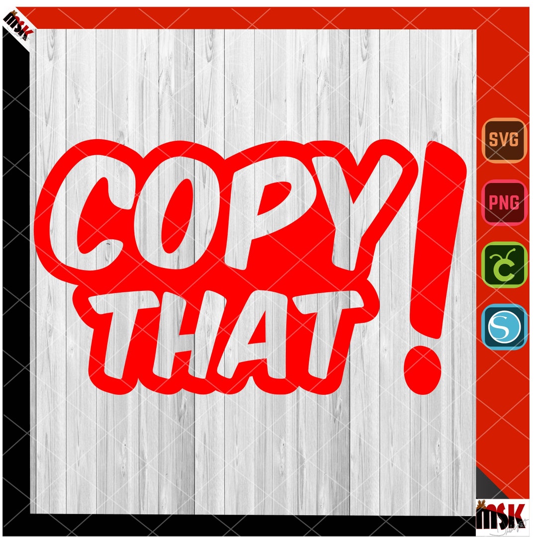 Copy That, Svg, Png - Etsy
