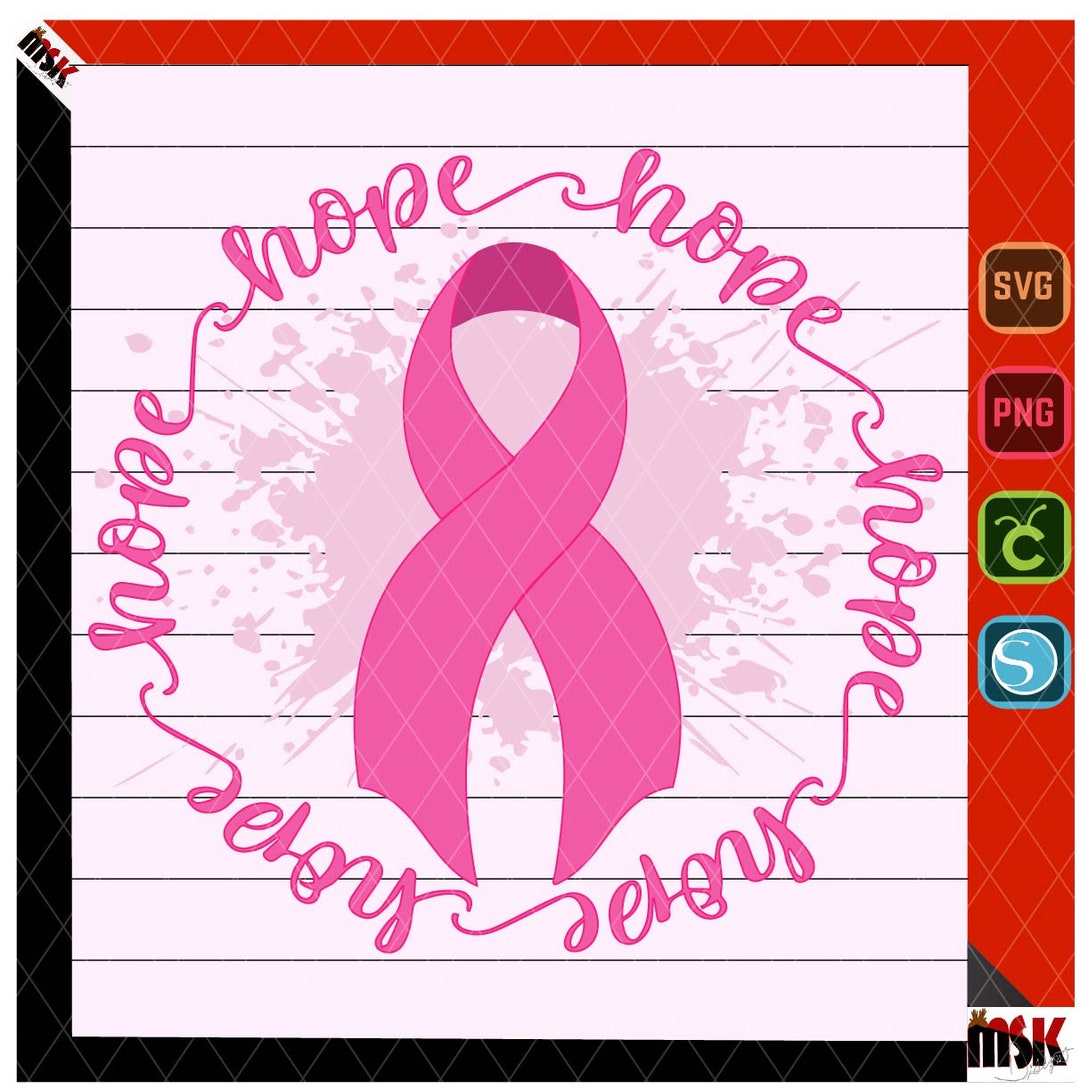 Hope Svg Png Cancer Awareness Breast - Etsy