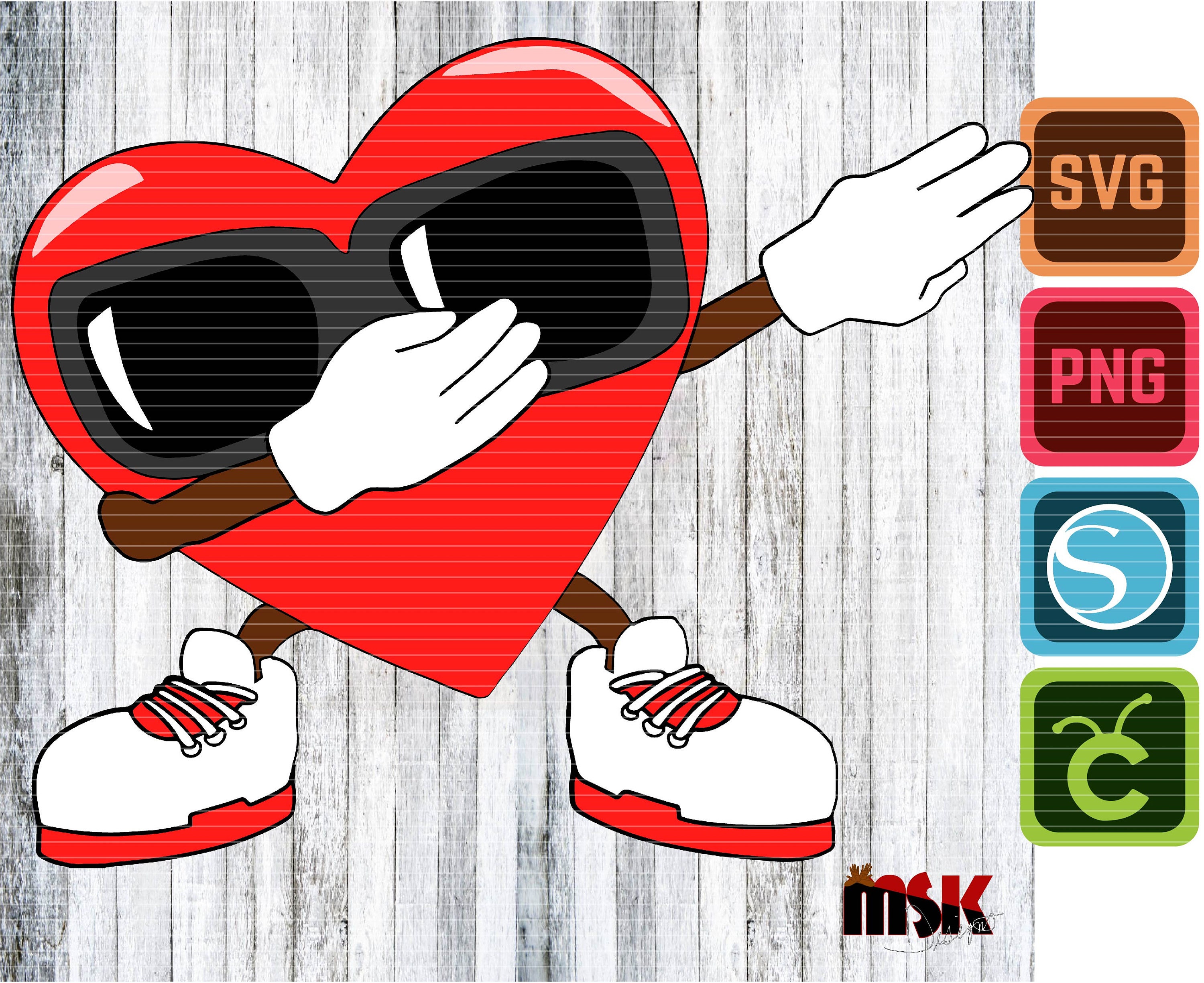 Dabbing Heart Svg Png - Etsy