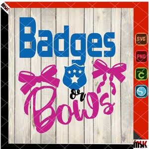 Badges or Bows Gender Reveal, Svg, Png - Etsy