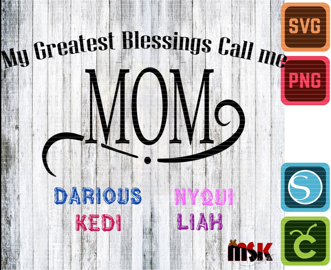 My Greatest Blessing Call Me Mom Svg Png Mother - Etsy
