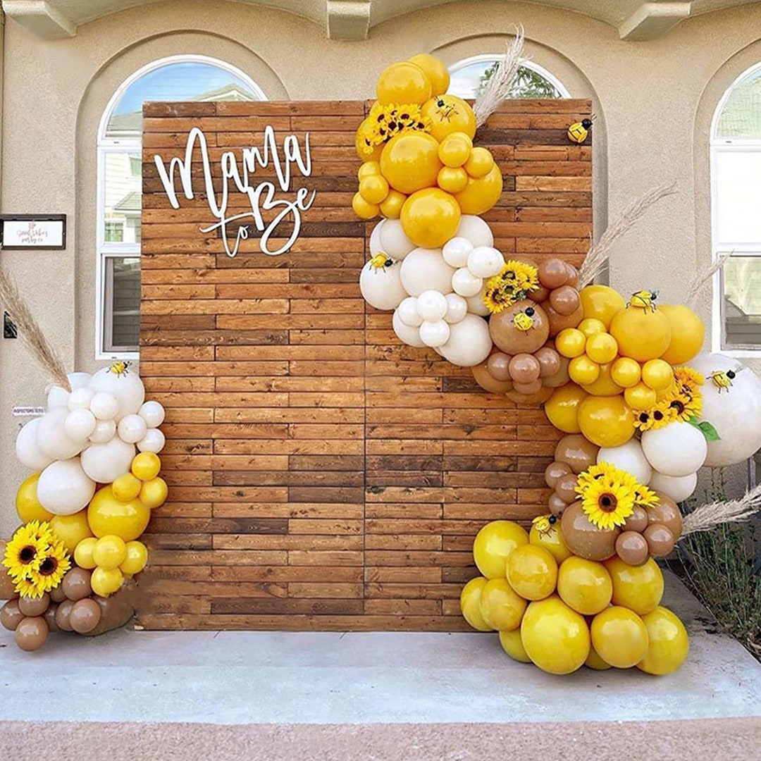 Sunflower Honey Bee Balloon Garland Kit - Neutral Baby Shower, Mustard ...