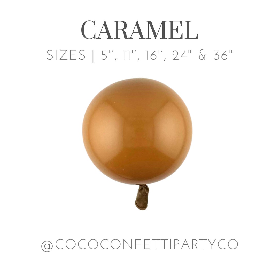 Caramel Premium Latex Balloons, MATTE, Individual Balloons for Party ...