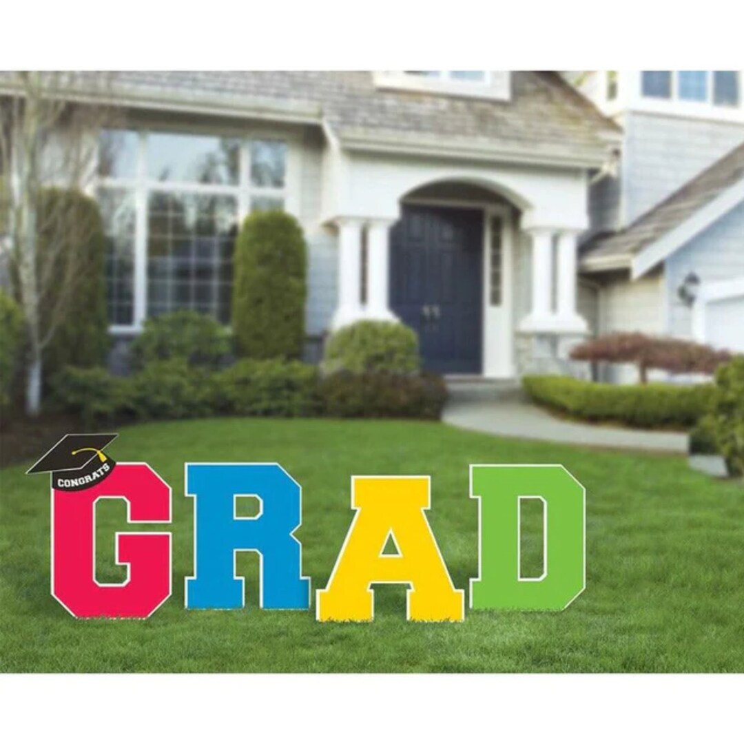 G-R-A-D Corrugated Yard - Graduation Yard Sign, Graduation Party, Class ...