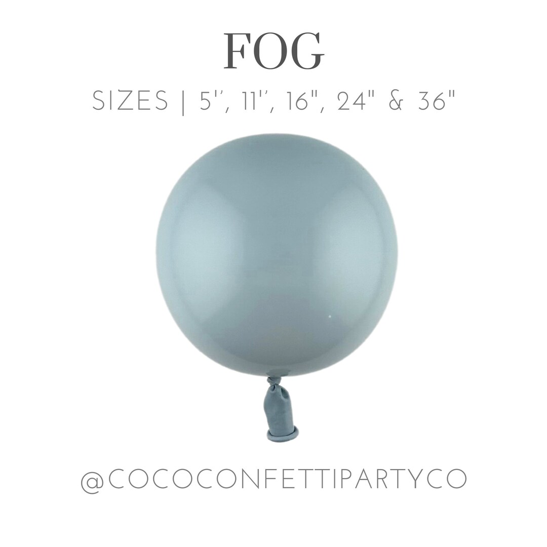 Light Grey Fog Premium Latex Balloons, MATTE, Individual Balloons for ...
