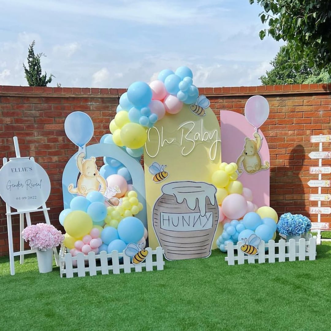 Winnie-the-pooh Themed Balloon Garland - First Birthday, Baby Shower ...