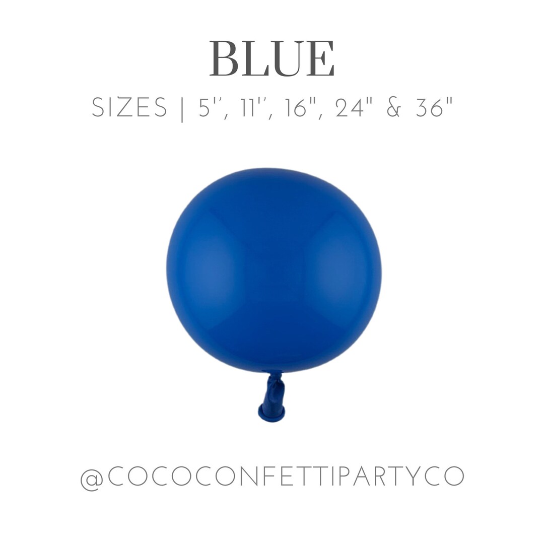 Blue Premium Latex Balloons, MATTE, Individual Balloons for Party ...
