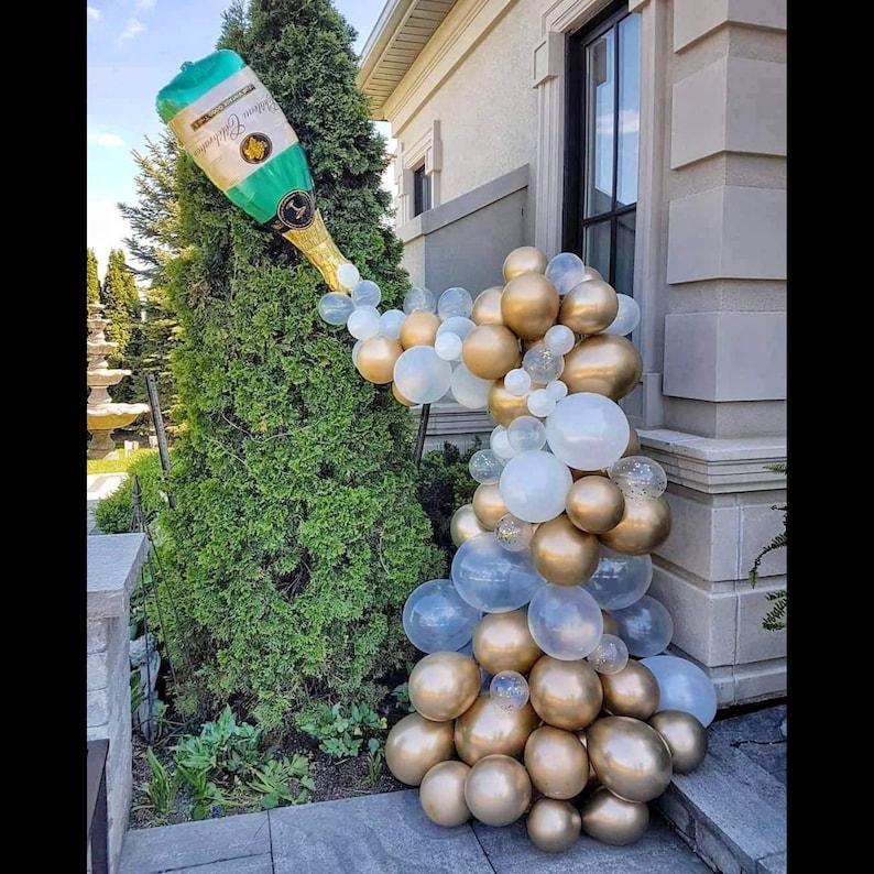 40'' Champagne Bottle Balloon Cascade Kit Birthday - Etsy