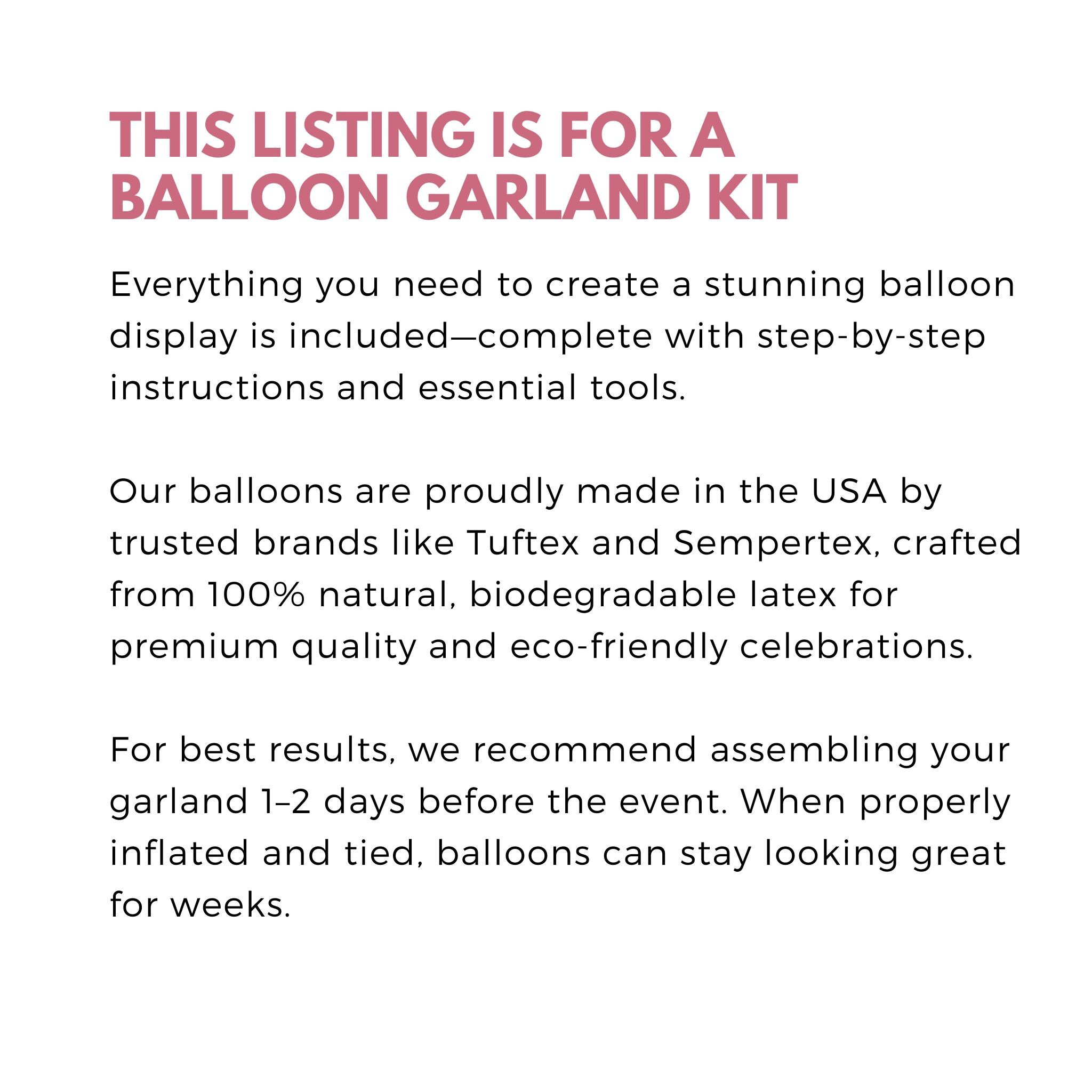 Neutral Balloon Garland Kit – Mustard, Almond & White DIY Balloon Arch ...
