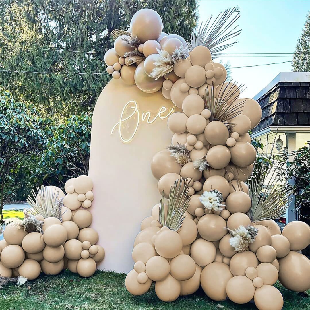 Beige Double Stuffed Balloon Garland Kit | Boho Balloon Garland, MATTE ...