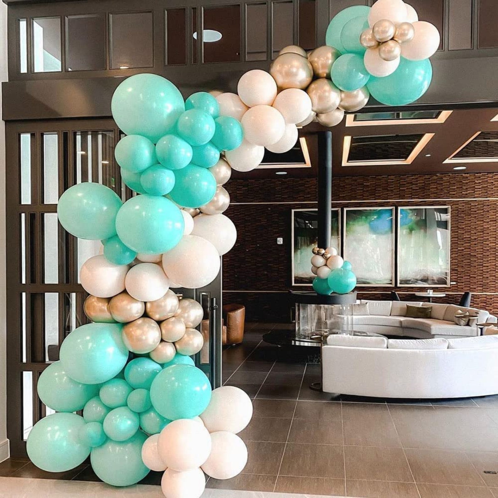 Party 'teal Dawn Balloon Garland | Tropical Teal, Balloon Arch ...