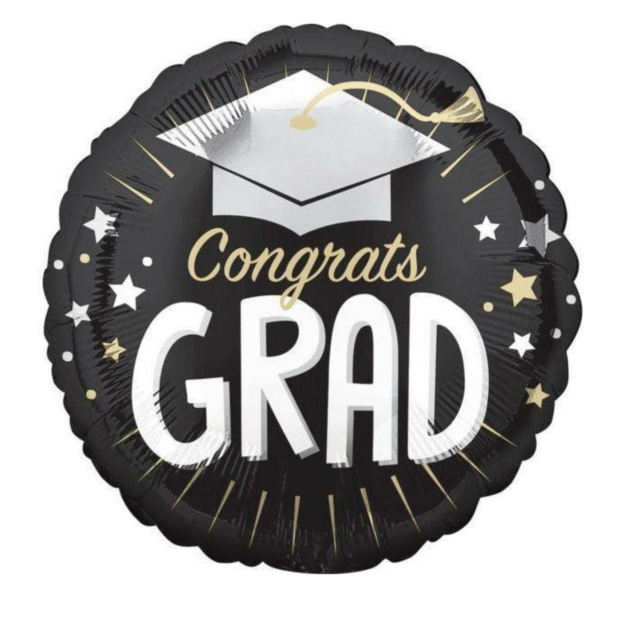 Graduation 'congrats Grad' Silver Cap 18in Foil - Etsy