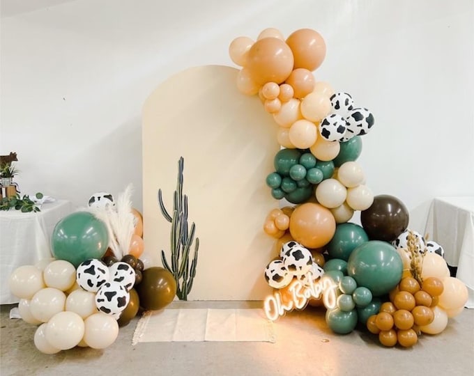 Sage Wild West Balloon Garland Kit Balloon Arch, Western Party ...