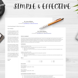 Canadian Resume Template Word, Canadian CV Template, Professional ...
