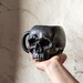Black Skull Mug Horror Mug Halloween, Pottery Gothic Mug Ceramic, Goth ...