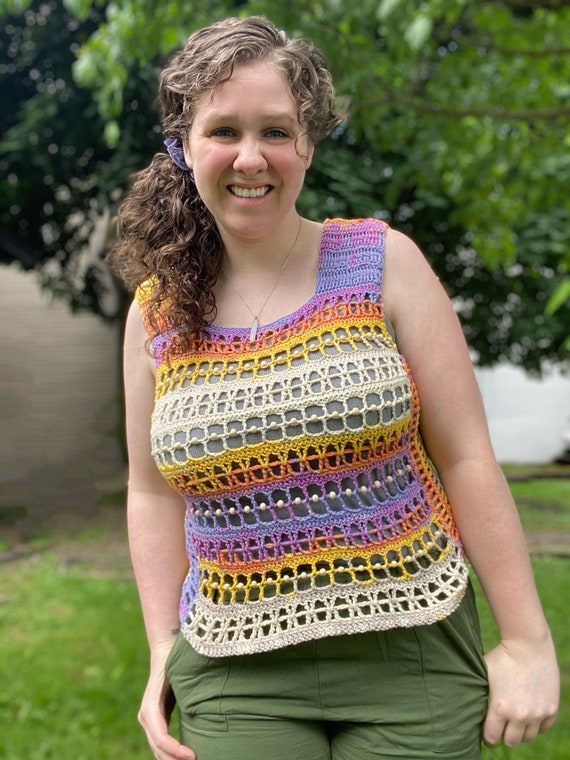 Crossed Out Tank Pattern Crochet Pattern Top Pattern With - Etsy