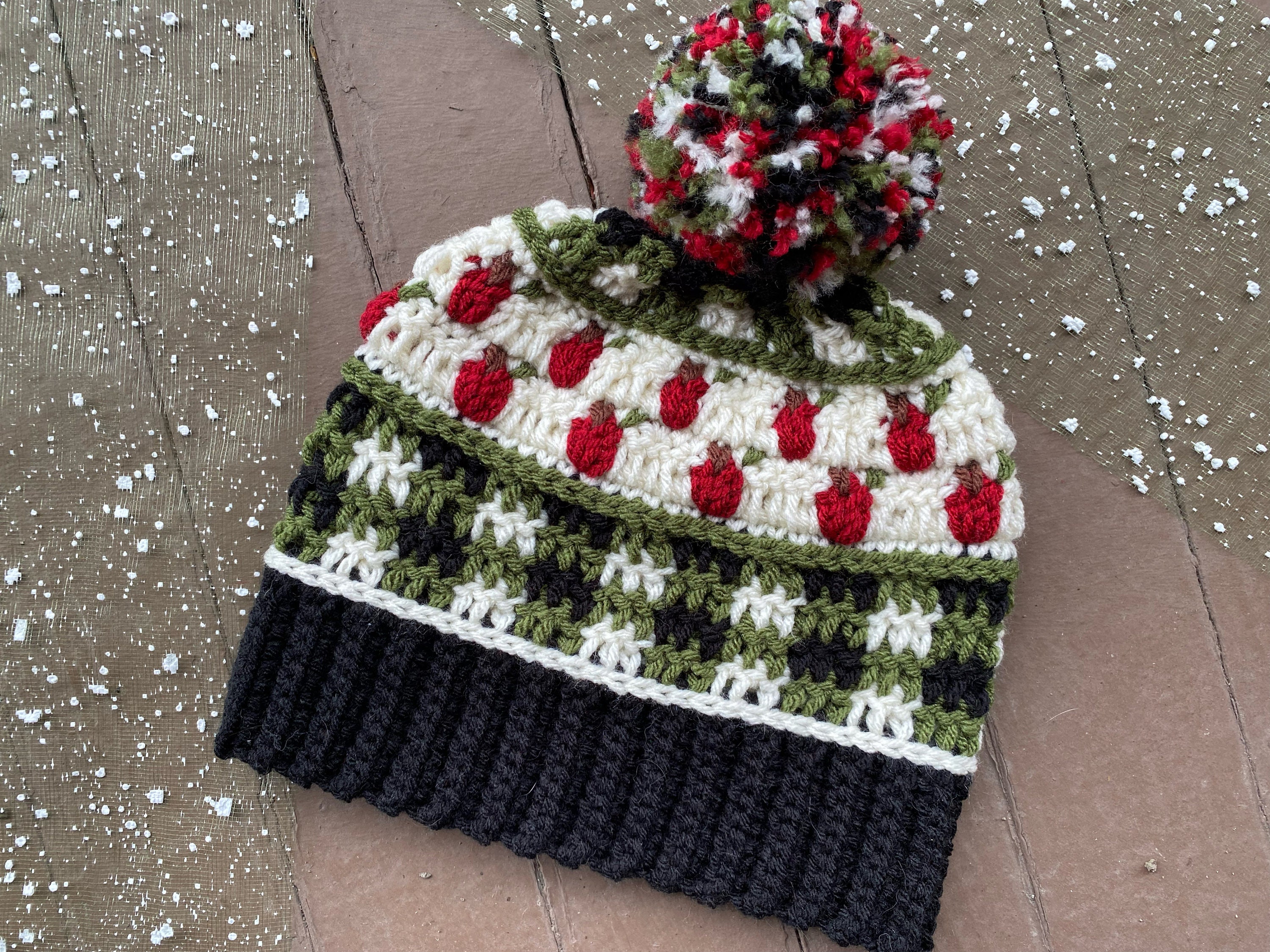 DIGITAL DOWNLOAD PATTERN - Flannel in the Orchard Beanie - Crochet ...