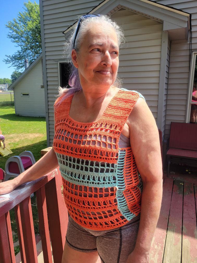 Crossed Out Tank Pattern Crochet Pattern Top Pattern With Beads - Etsy