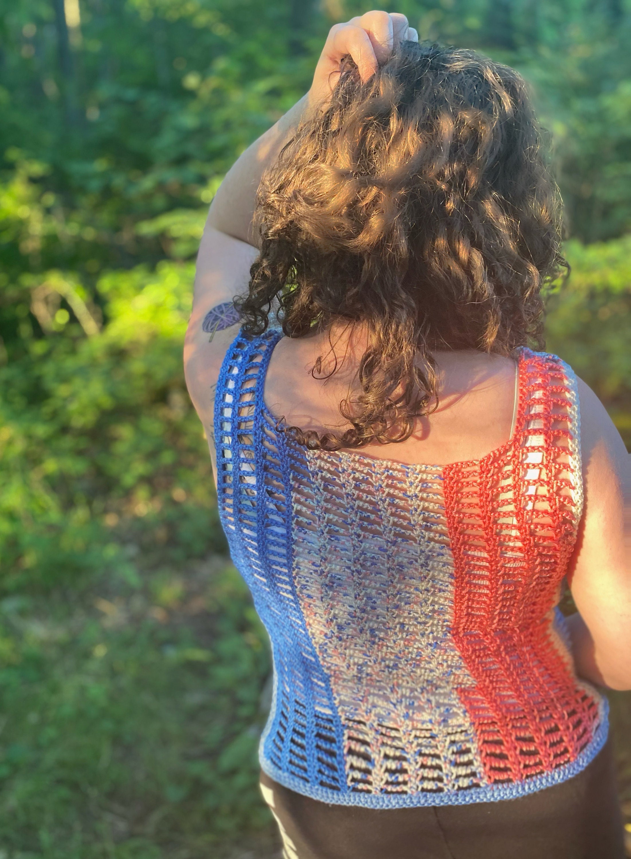 Crossed Out Tank Pattern - Crochet Pattern - Top Pattern With Beads! - Etsy