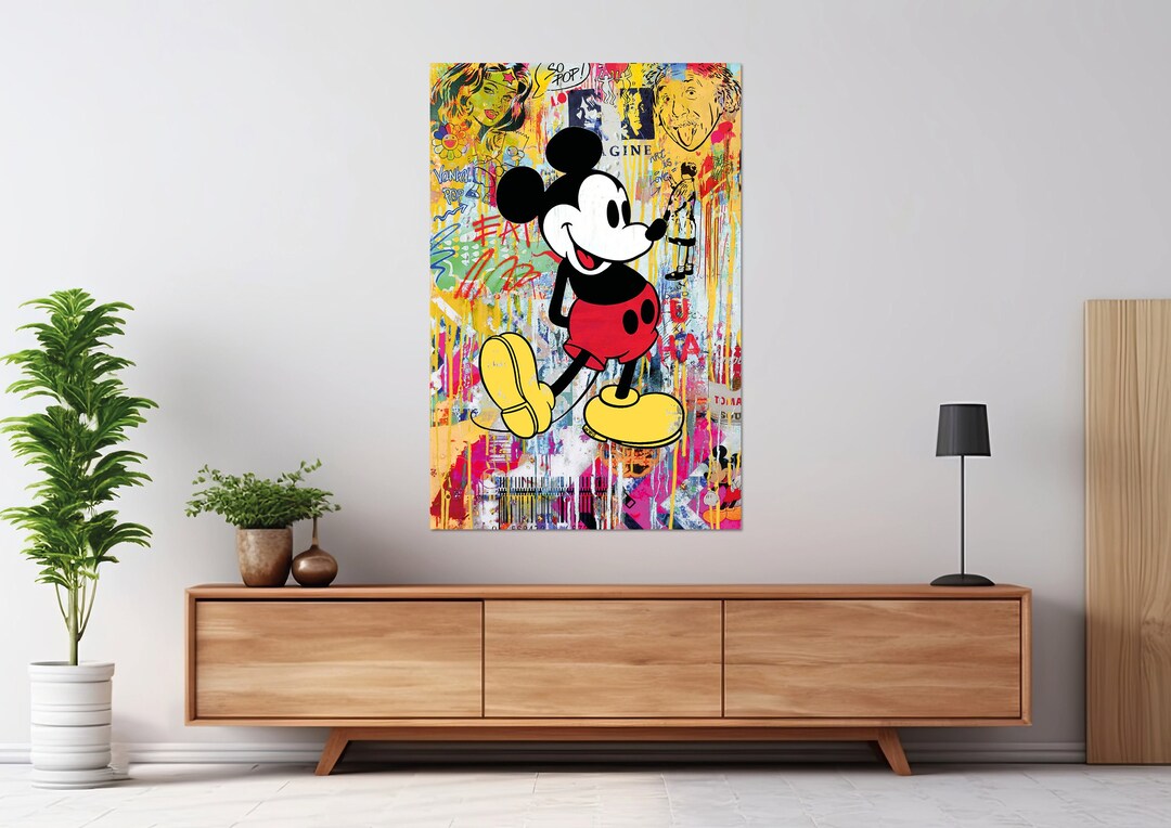 Cartoon Mouse Street Art Pop Art High Quality Print on Canvas - Etsy
