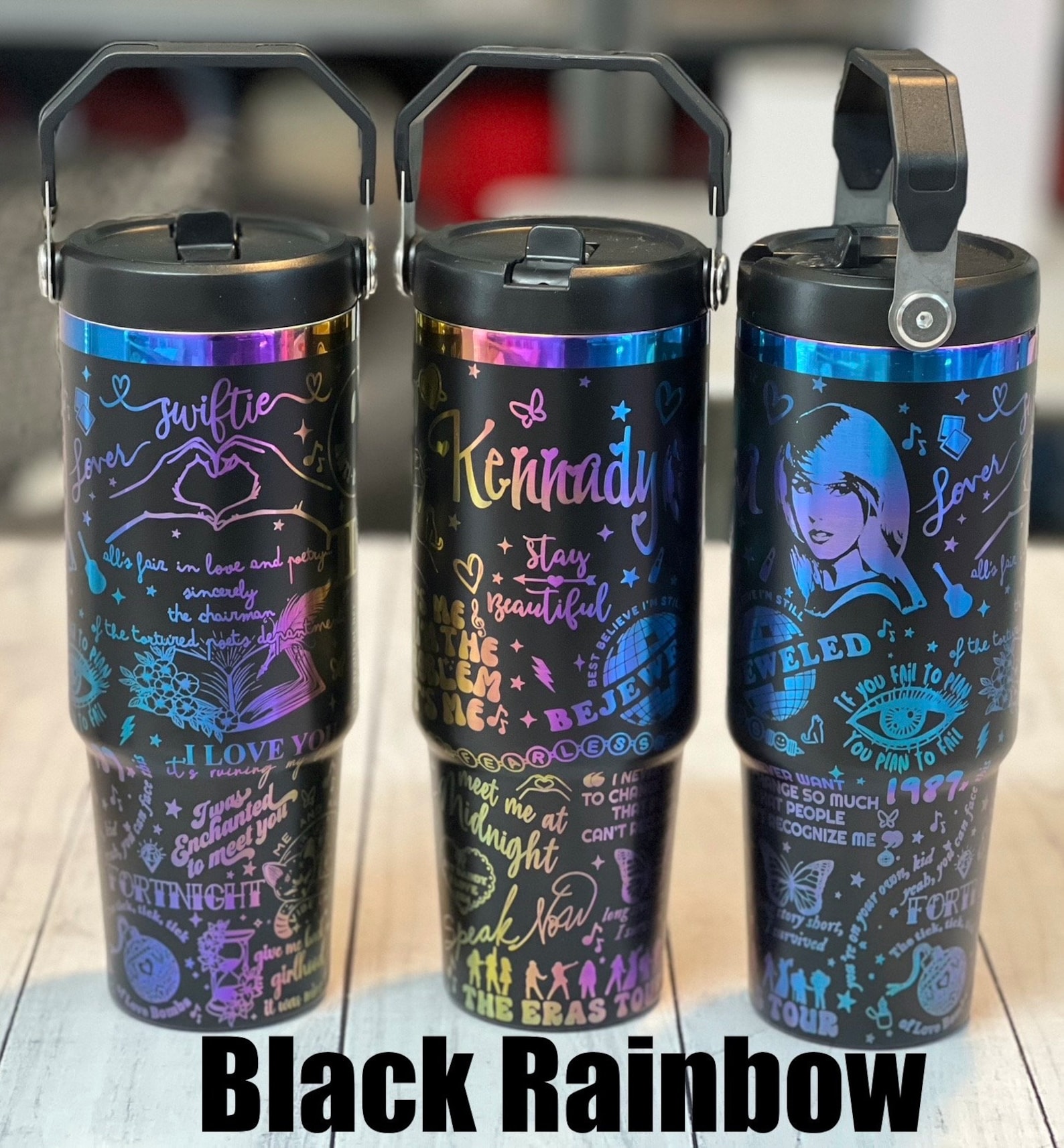Custom Lainey Wilson 30oz Flip Straw Water Bottle With Handle, Add Name ...