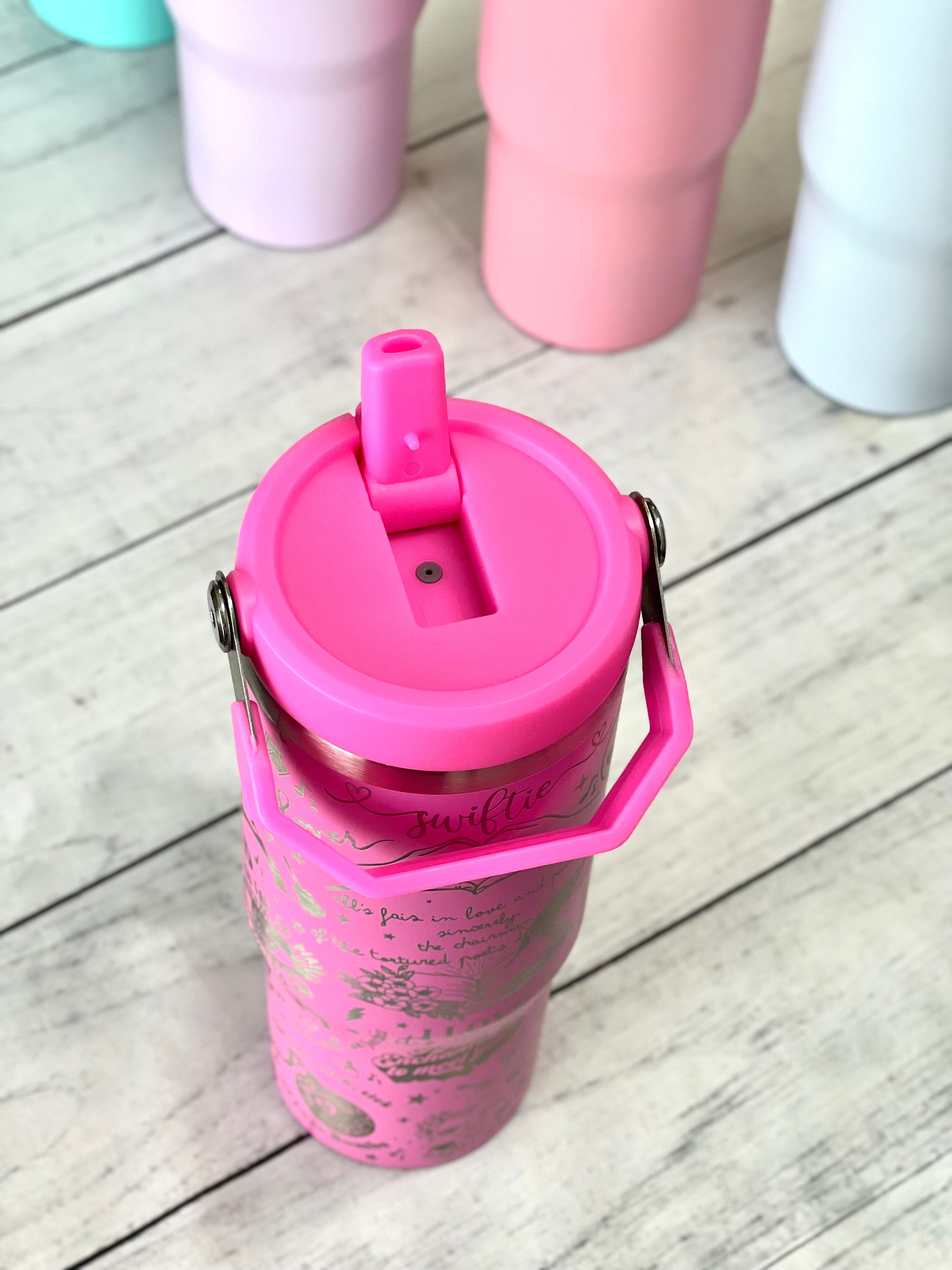 Custom Lainey Wilson 30oz Flip Straw Water Bottle With Handle, Add Name ...
