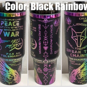 Red Rising Howler Themed 40oz Tumbler, Stanley Like Quencher, Laser ...