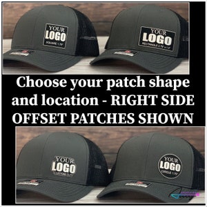 One Dozen Custom Leather Patch, Richardson 112-6 Panel Snapback Trucker ...