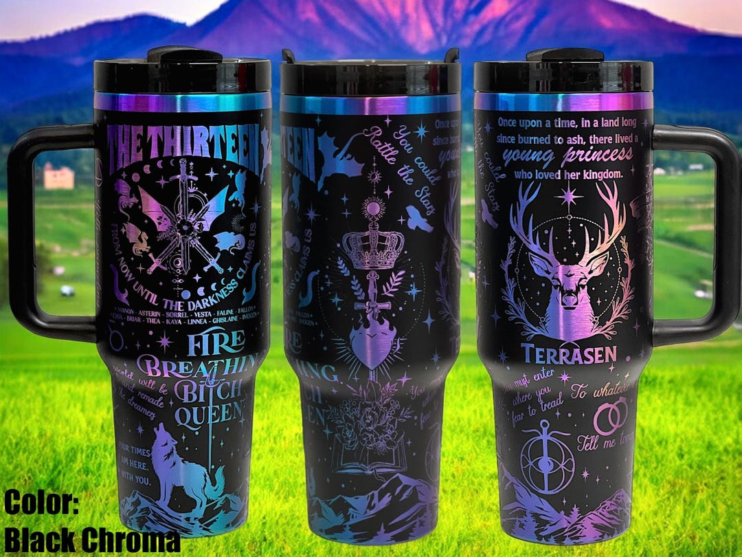Throne of Glass the Thirteen 40oz Tumbler, Fantasy Book Lover, Stanley ...