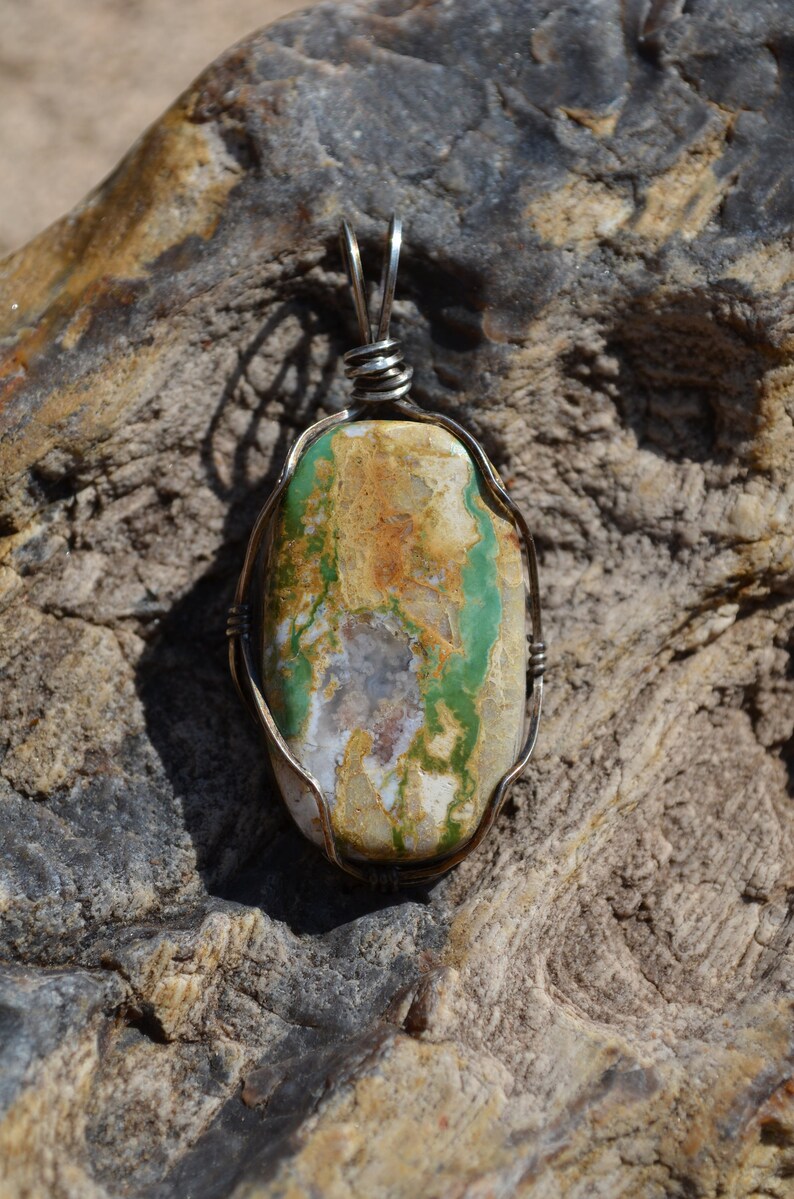 Ribbon Turquoise Set in Sterling Silver - Etsy