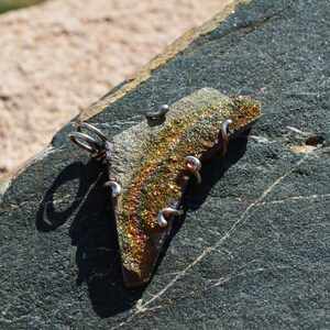 Unique Rainbow Pyrite Pendant - Etsy