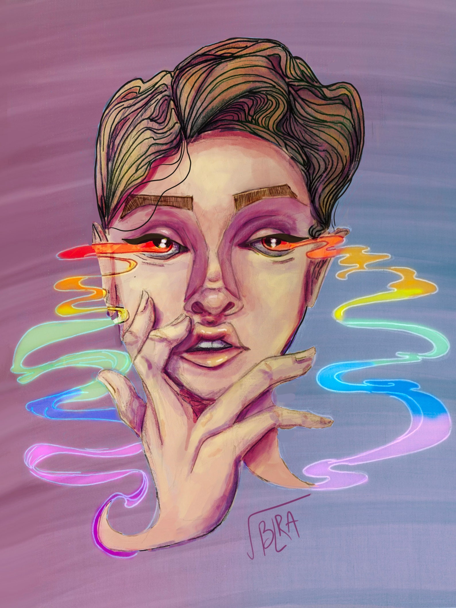 Holographic Finish Pride Art Print, Rainbow: LGBTQIA Art. Pride Month ...