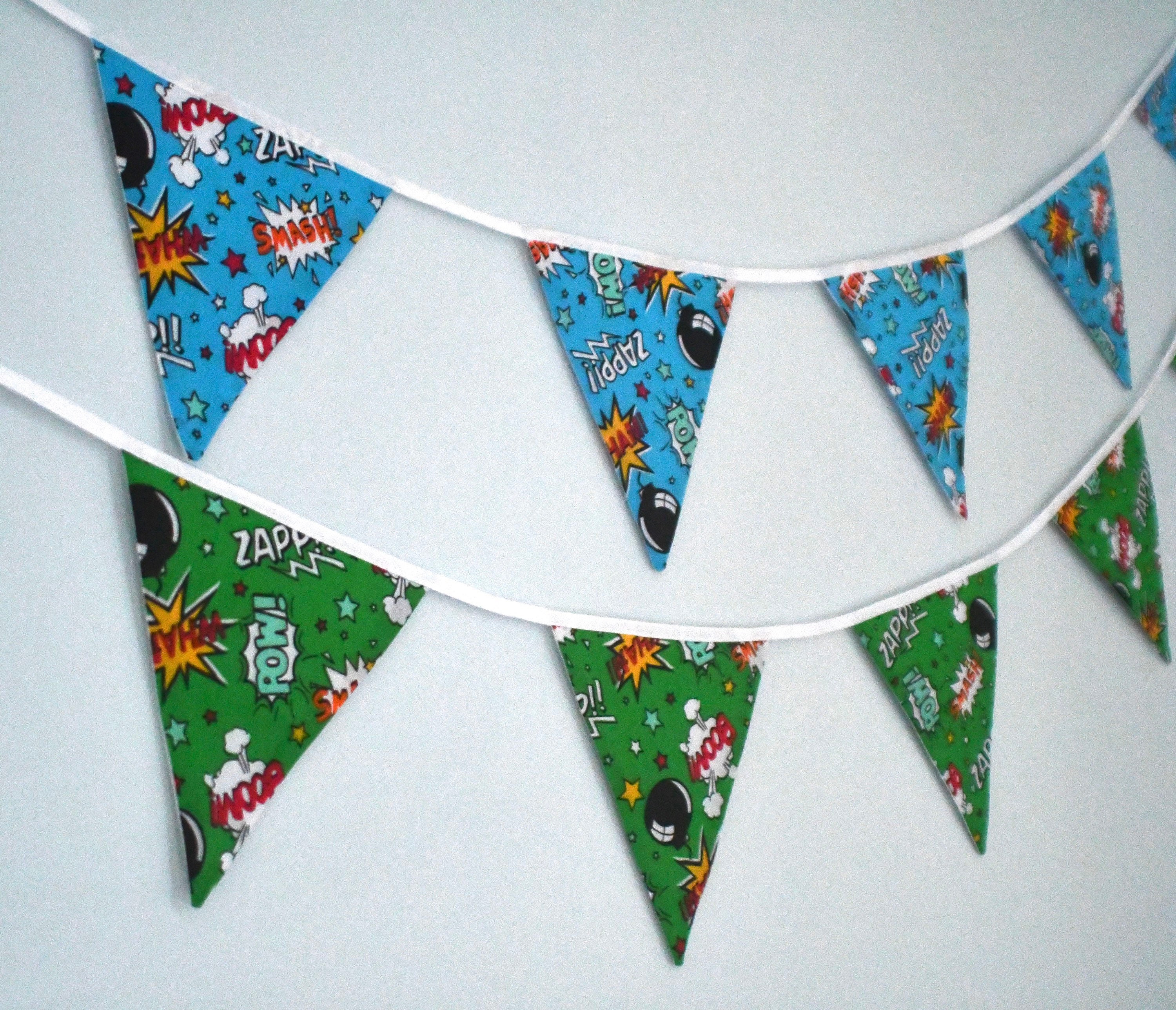 Boom Pow Wow Comic Bunting - Etsy UK