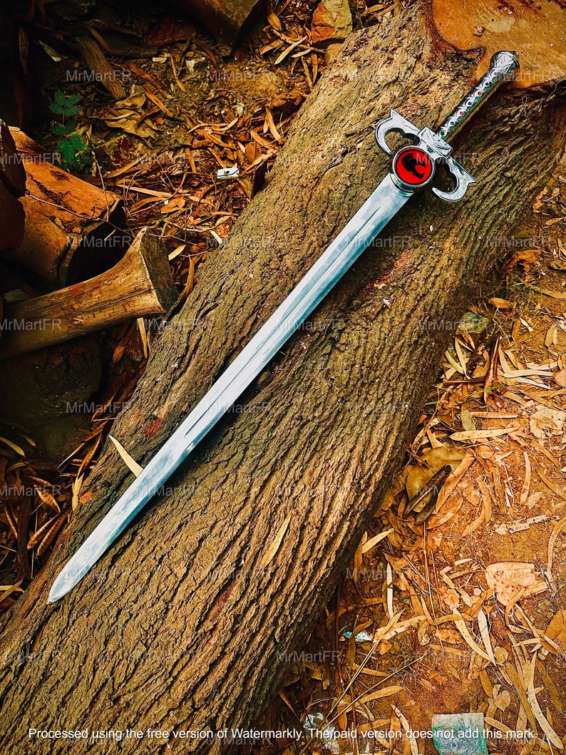 Handmade Thundercat Sword Stainless Steel emblem Lights up by Pushing ...
