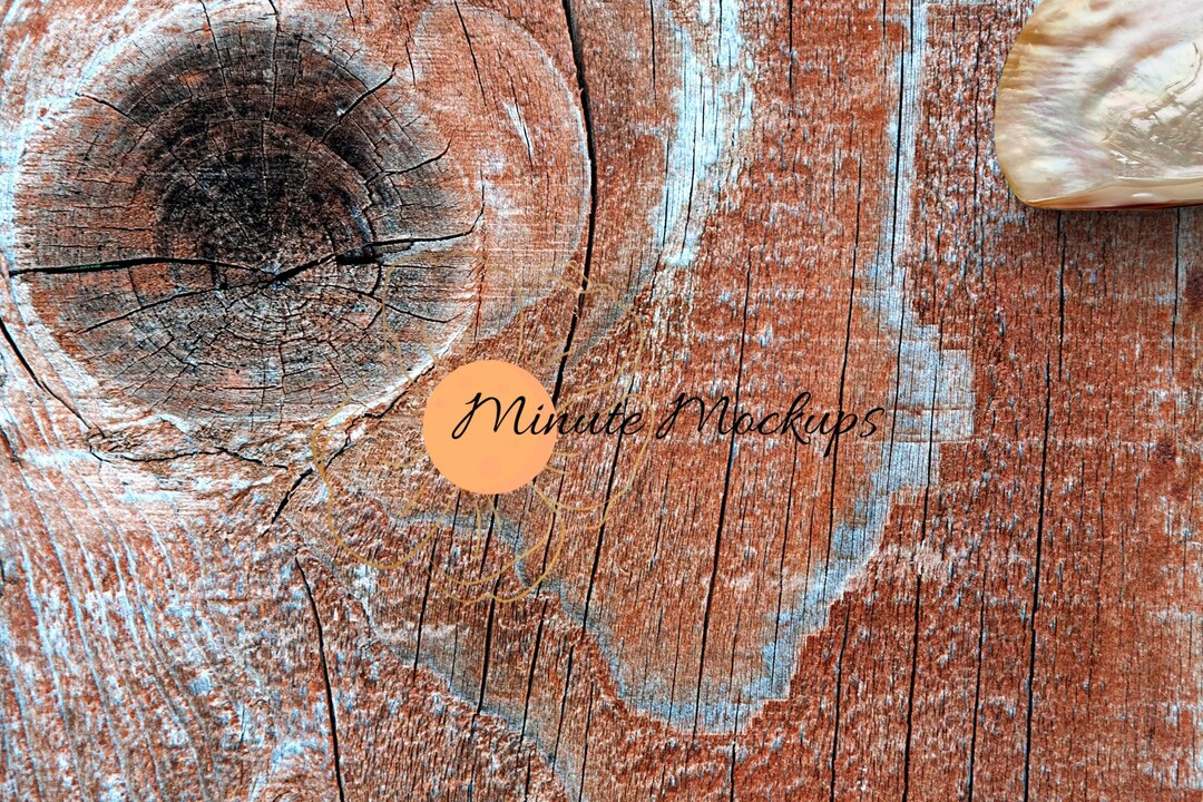 Rustic Log Wood With Seashell Beach Themed Wood Background - Etsy