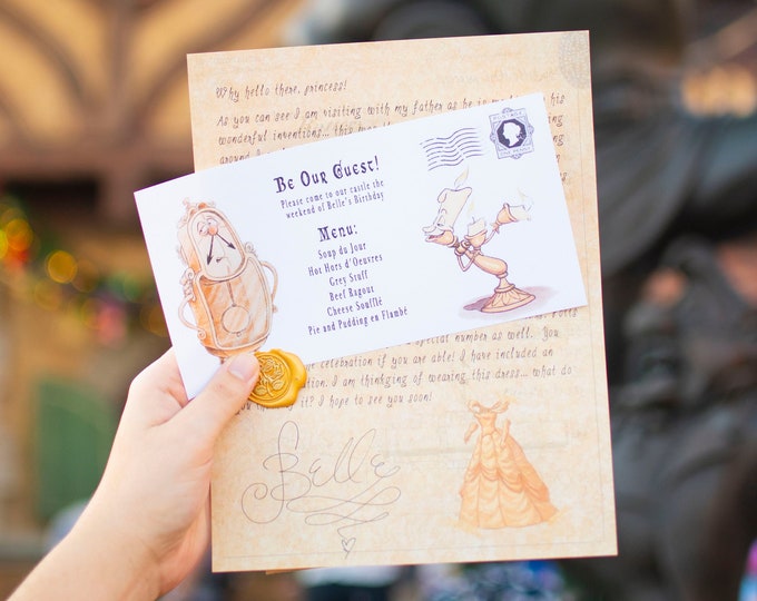 Belle Beauty and the Beast Personalized Letter – Disney Princesses ...