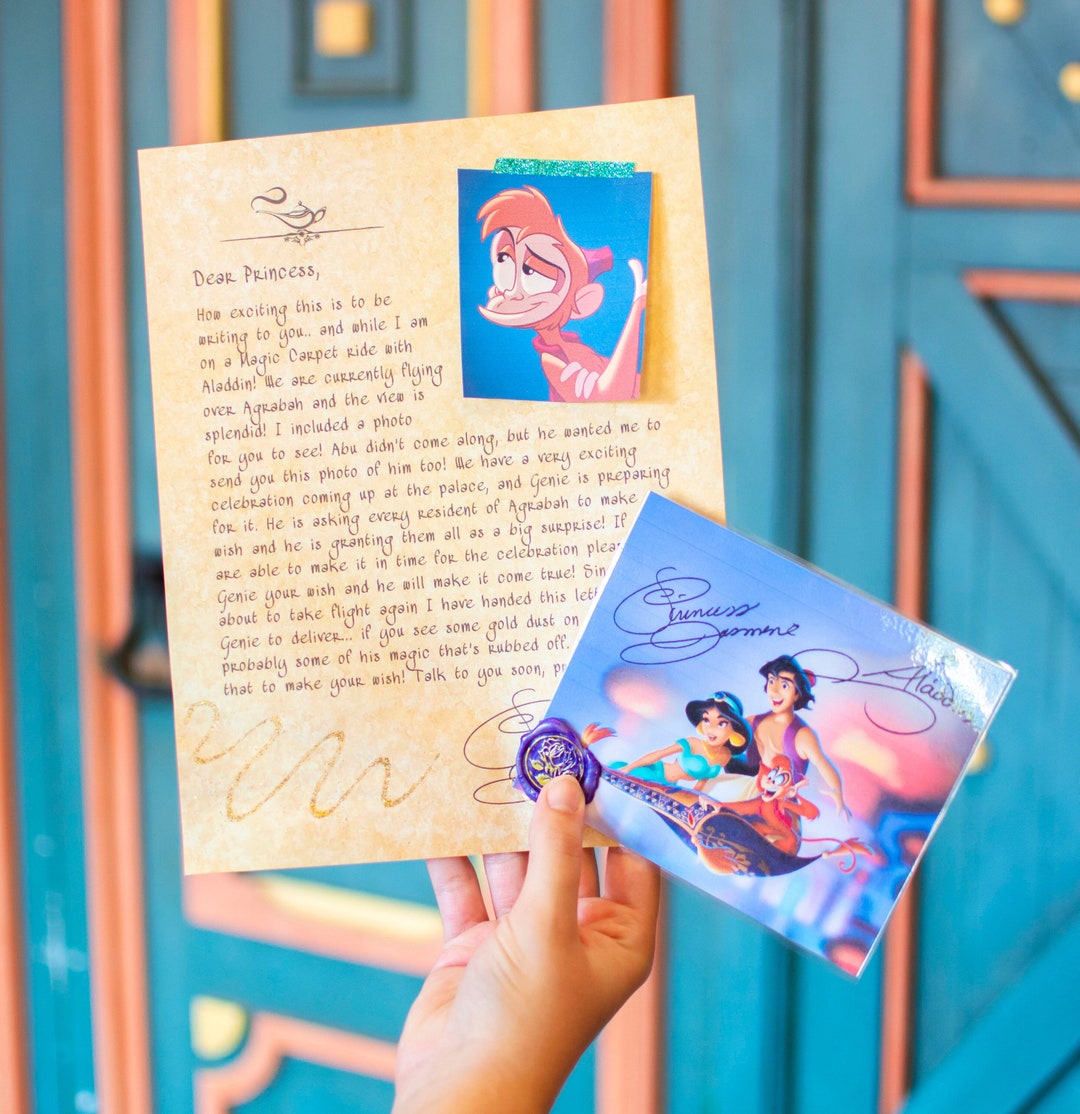 Jasmine & Aladdin Personalized Letter Disney Princesses and Characters ...