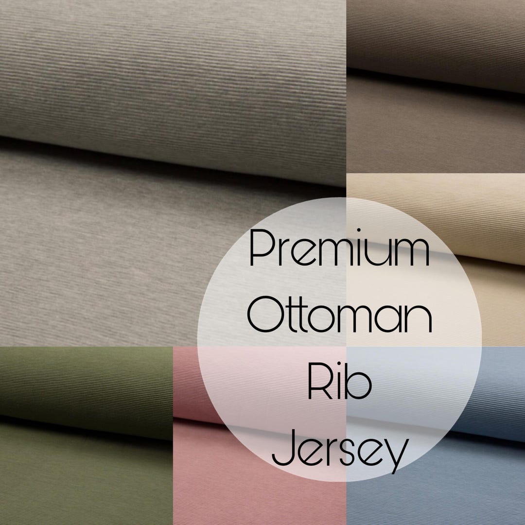 Ottoman Rib Jersey Premium Sewing Combi Fabric Fabrics Own Productions ...
