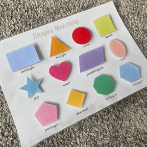 Shapes Matching Activity Page, Match the Shapes Game for Toddler and ...