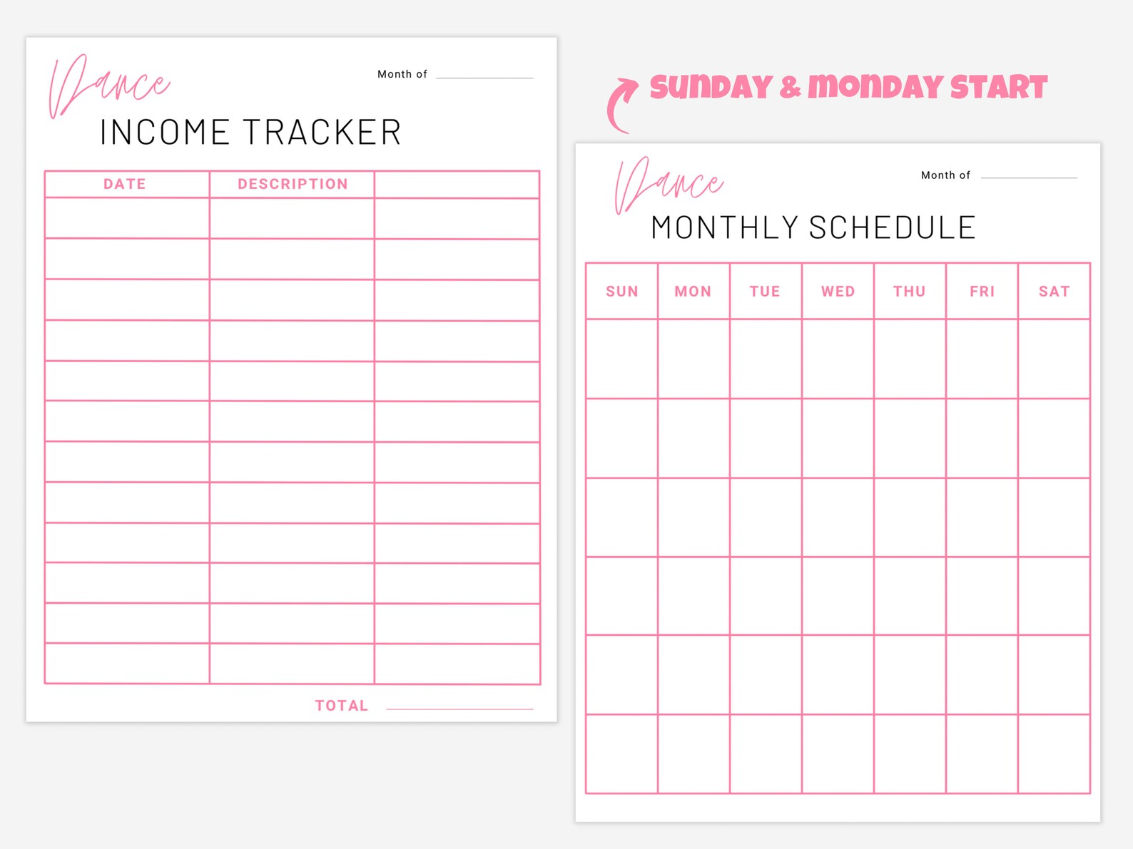 Dance Teacher Lesson Plan Bundle, Printable Class Planner, Attendance ...